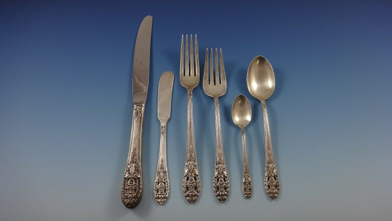Crown Princess by International Sterling Silver Flatware Set 8 - Etsy