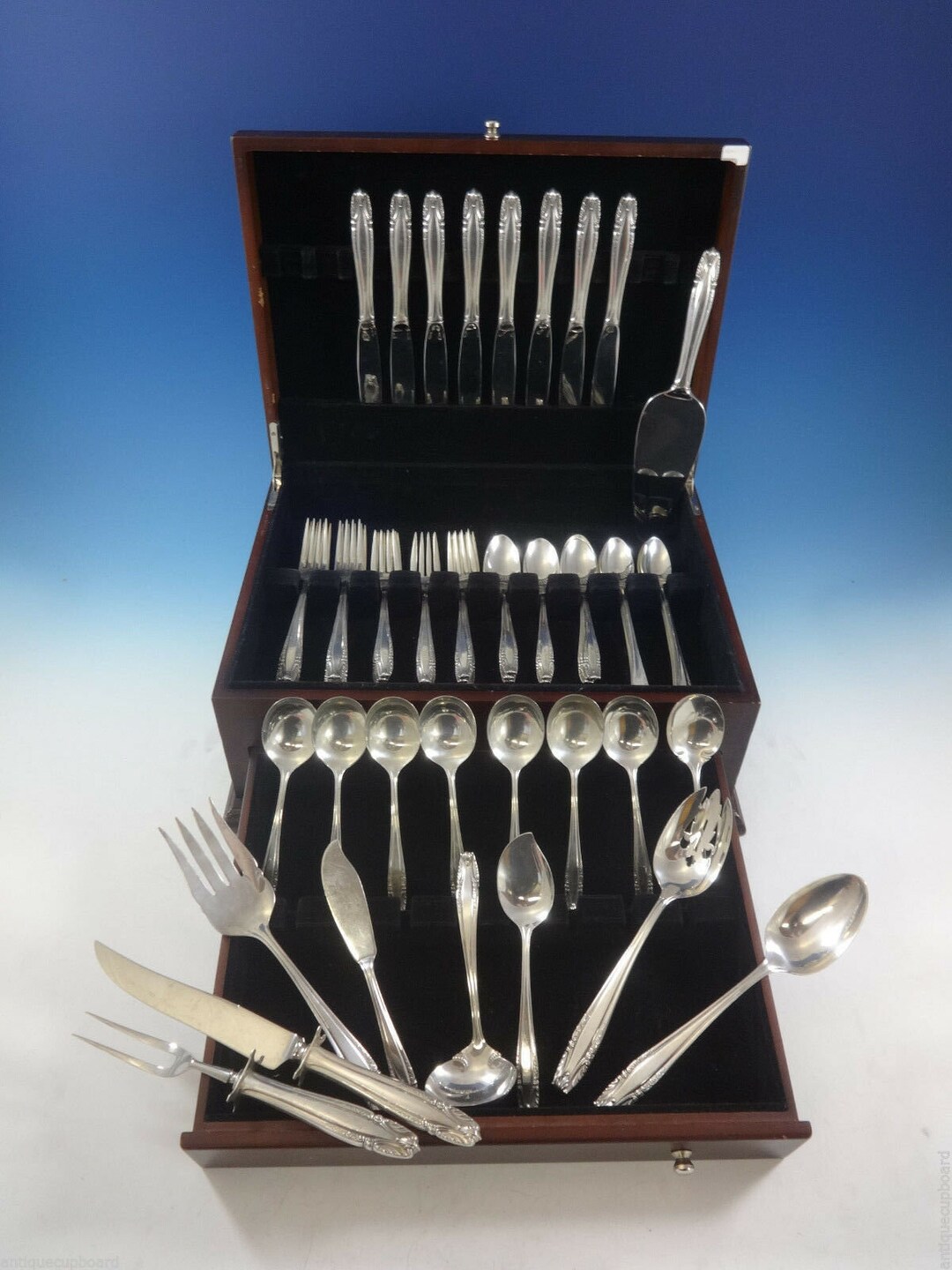 Stradivari by Wallace Sterling Silver Flatware Set for 8 Service 57 ...