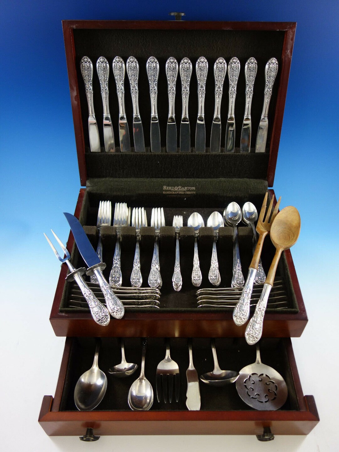 Southern Grandeur by Easterling Sterling Silver Flatware 12 Set Service ...