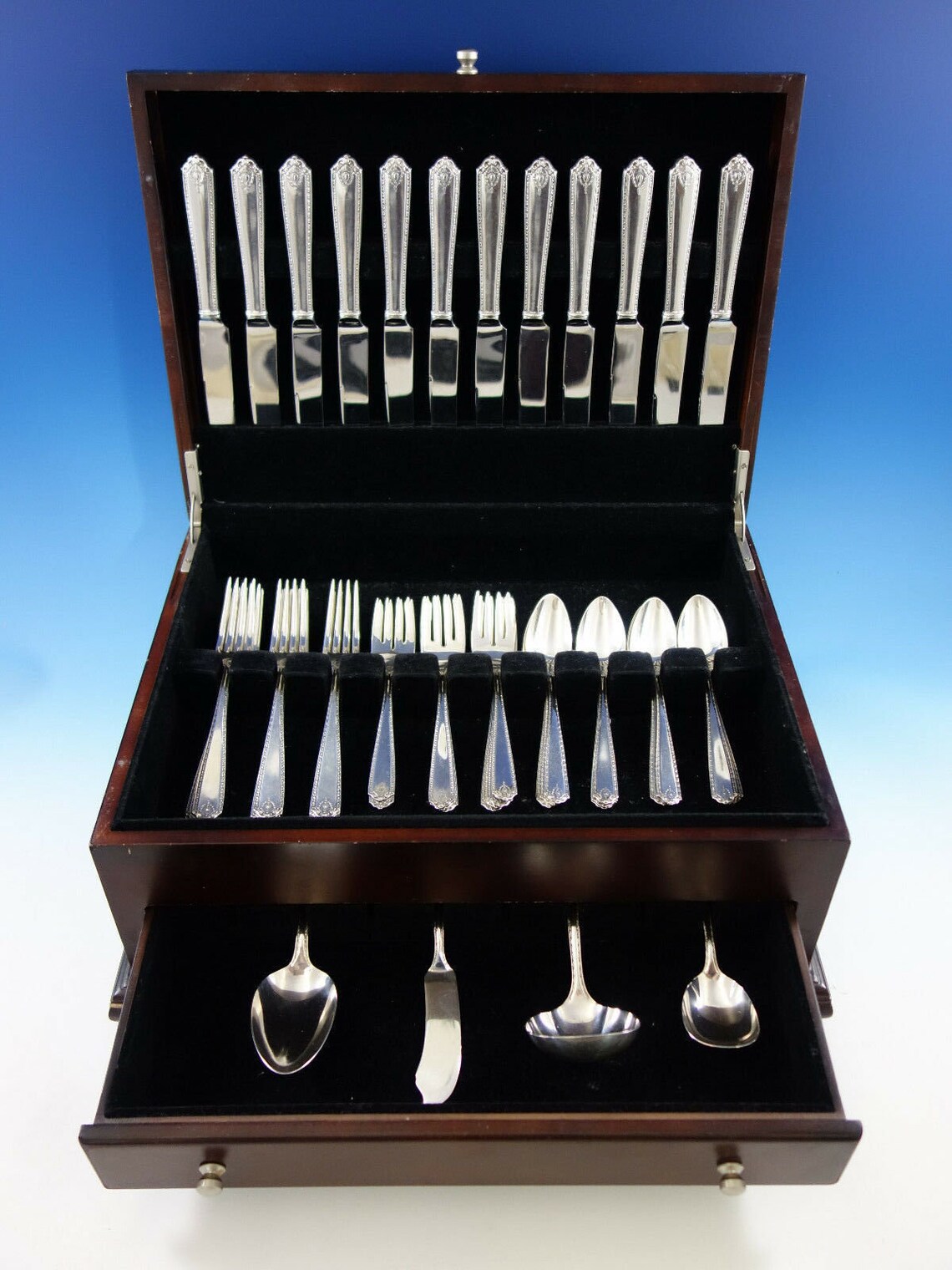 Lady Hilton by Westmorland Sterling Silver Flatware Set for 12 Service ...