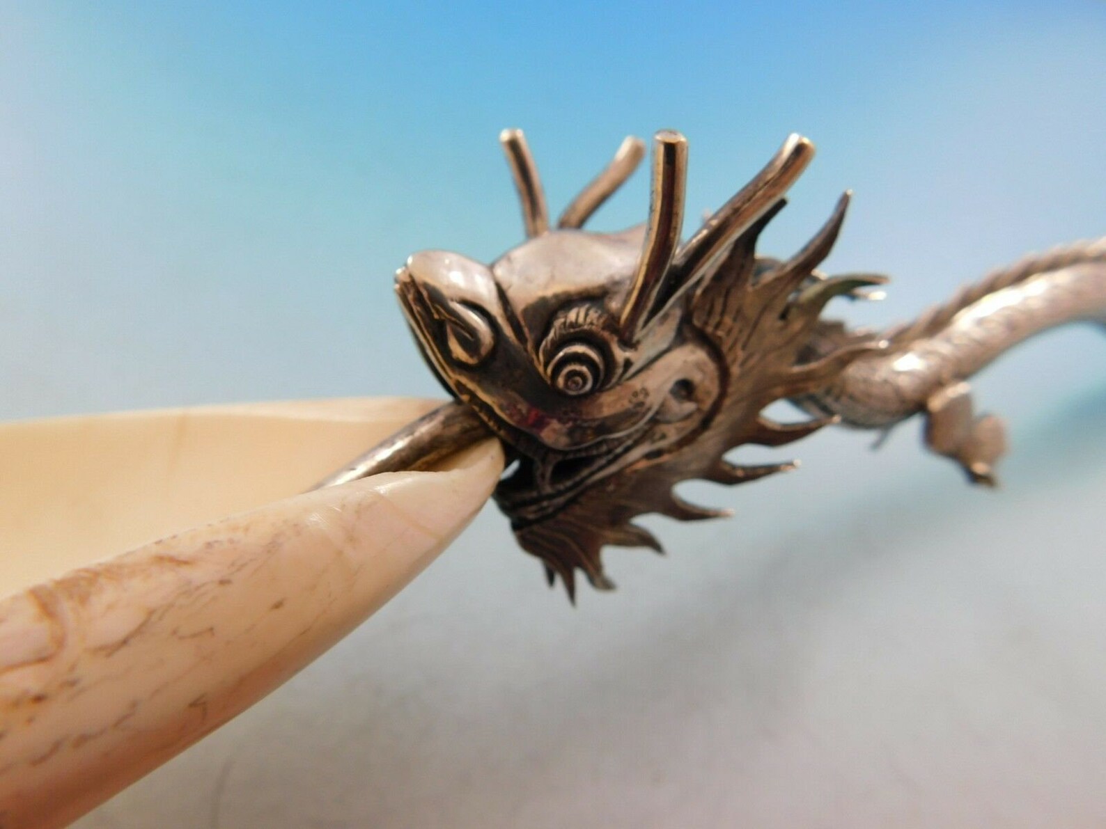 Chinese Export by Unknown Sterling Silver Serving Spoon Realistic ...