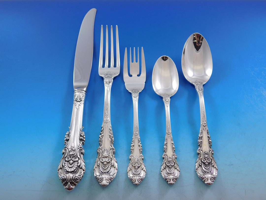 Sir Christopher by Wallace Sterling Silver Flatware Set 12 Service 65 ...