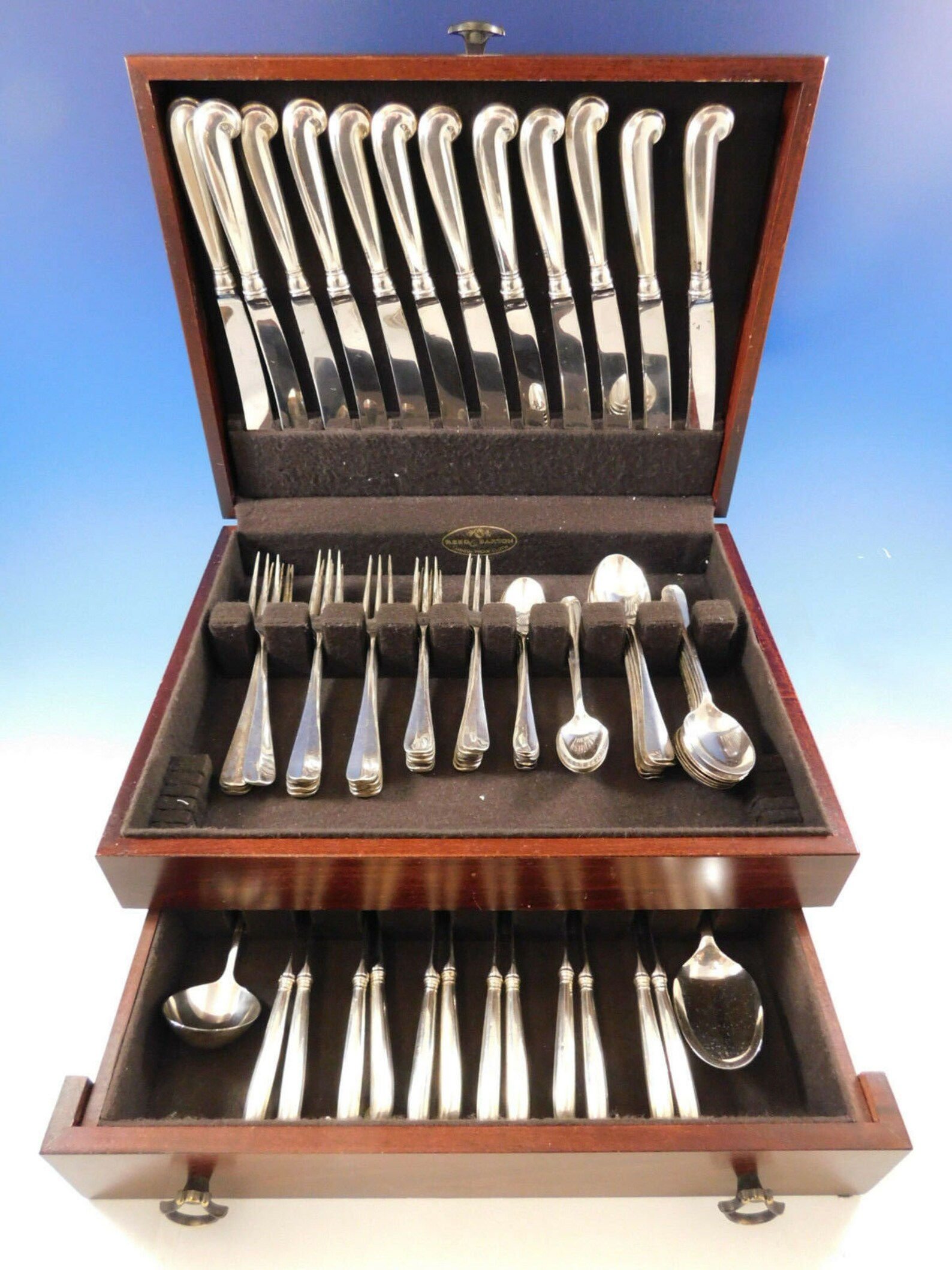 Queen Anne Williamsburg by Stieff Sterling Silver Flatware Set 12 ...