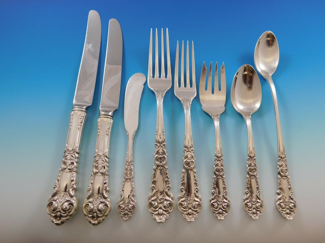 French Renaissance Reed & Barton Sterling Silver Flatware Set Service ...