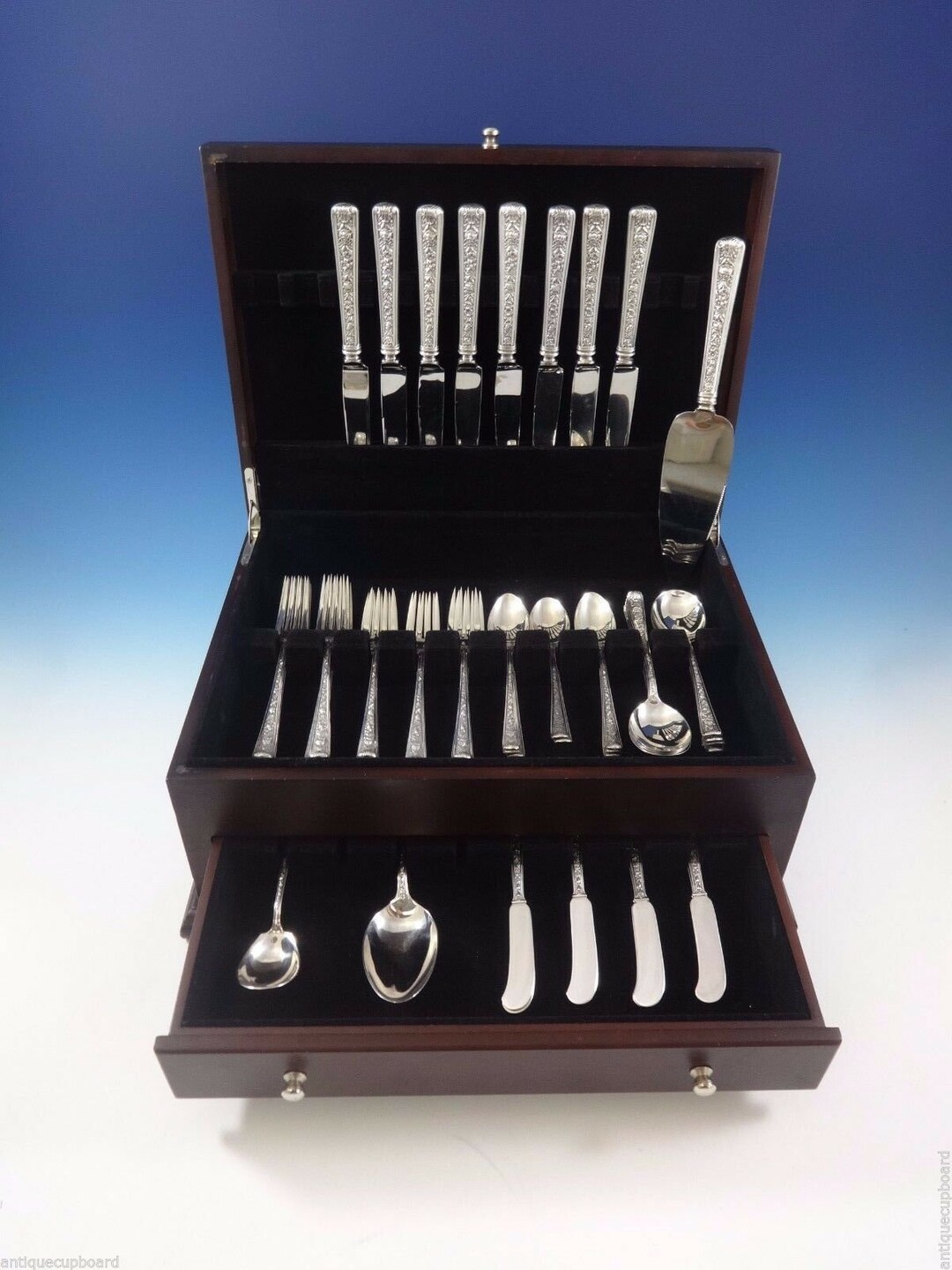 Windsor Rose by Watson Sterling Silver Flatware Set for 8 8 Service 51 ...
