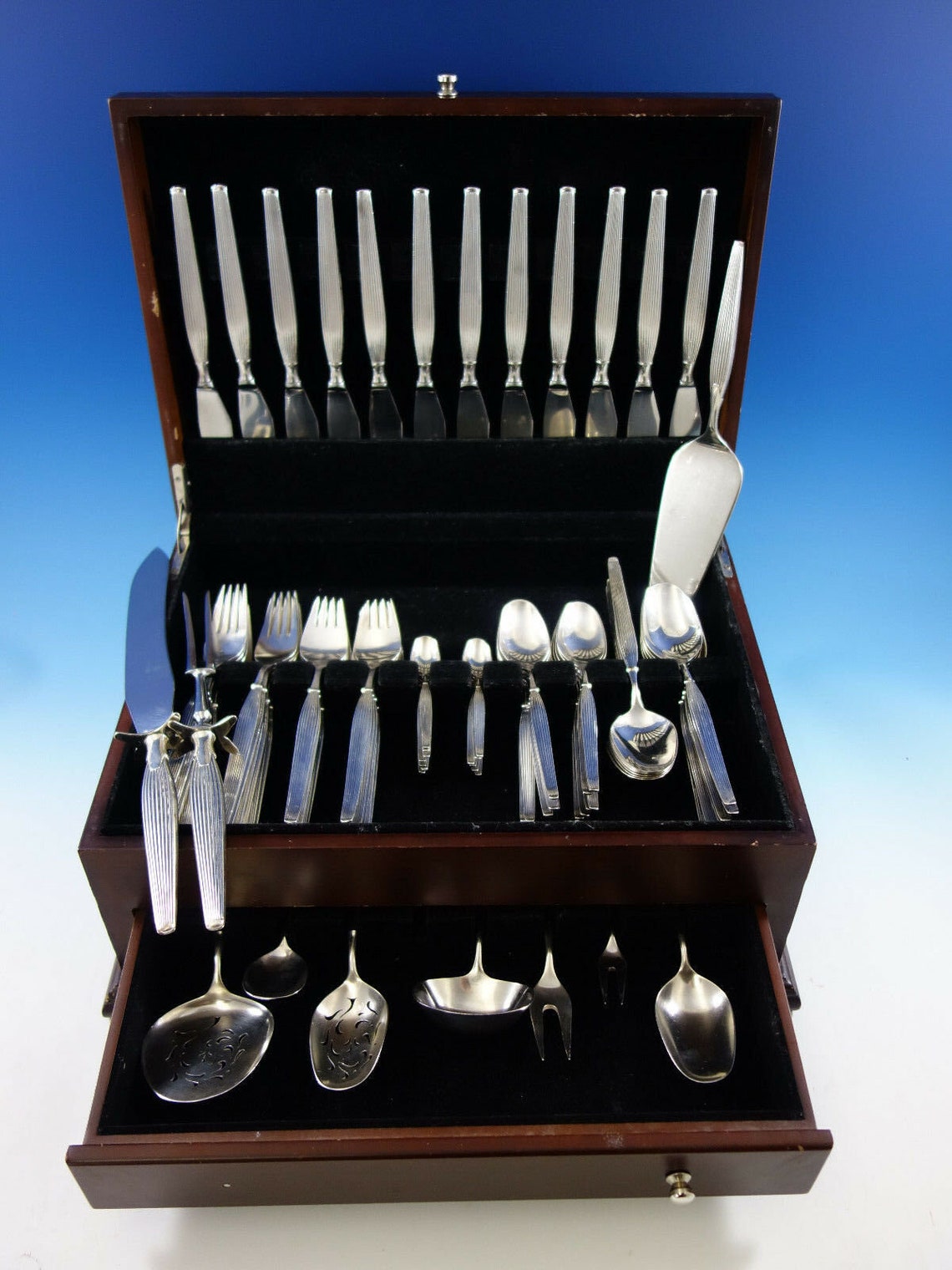 Savoy by Frigast Sterling Silver Flatware Set 12 Service 82 - Etsy