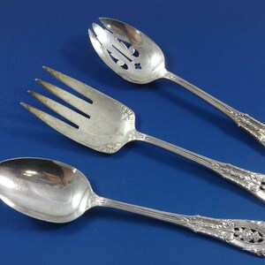 Rose Point by Wallace Sterling Silver Flatware Set 12 Service 60 Pcs ...