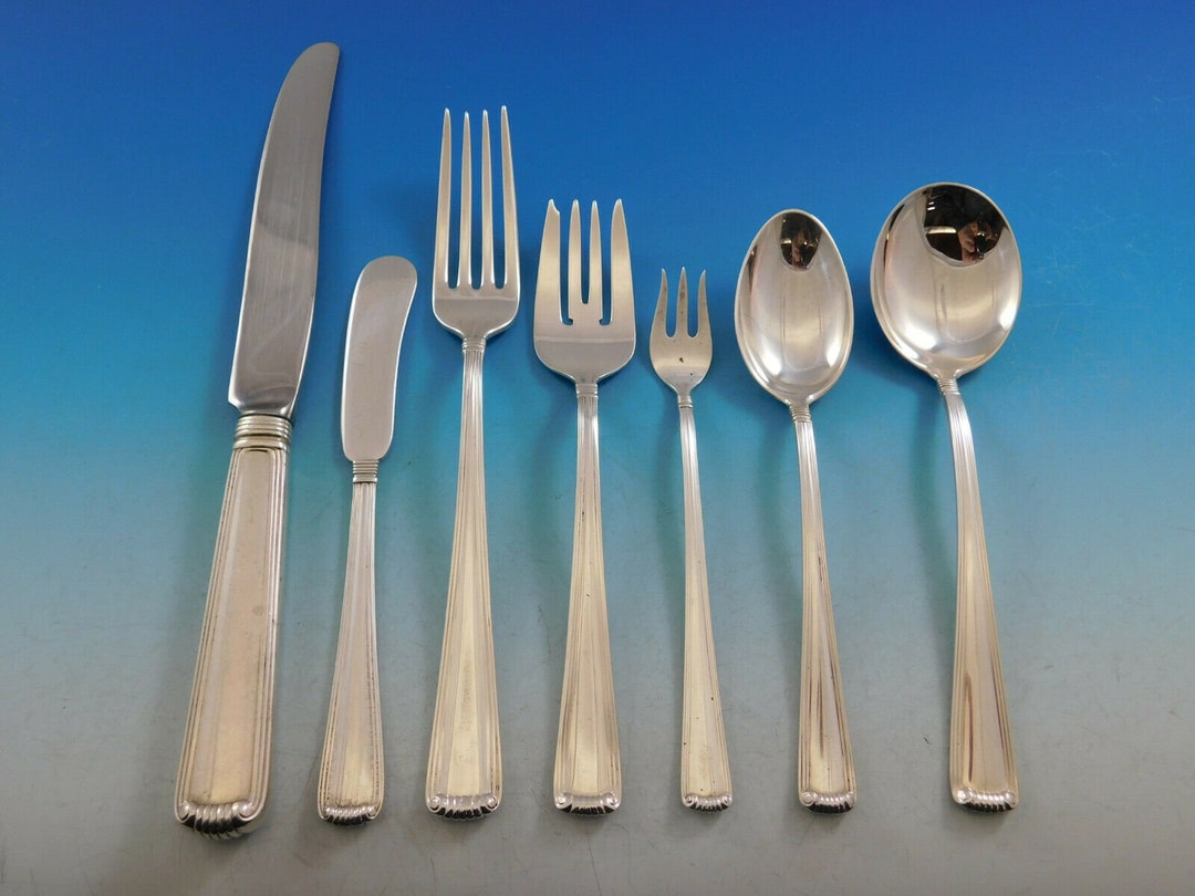 Marie Louise by Cartier Sterling Silver Flatware Set 12 Service 112 Pcs ...