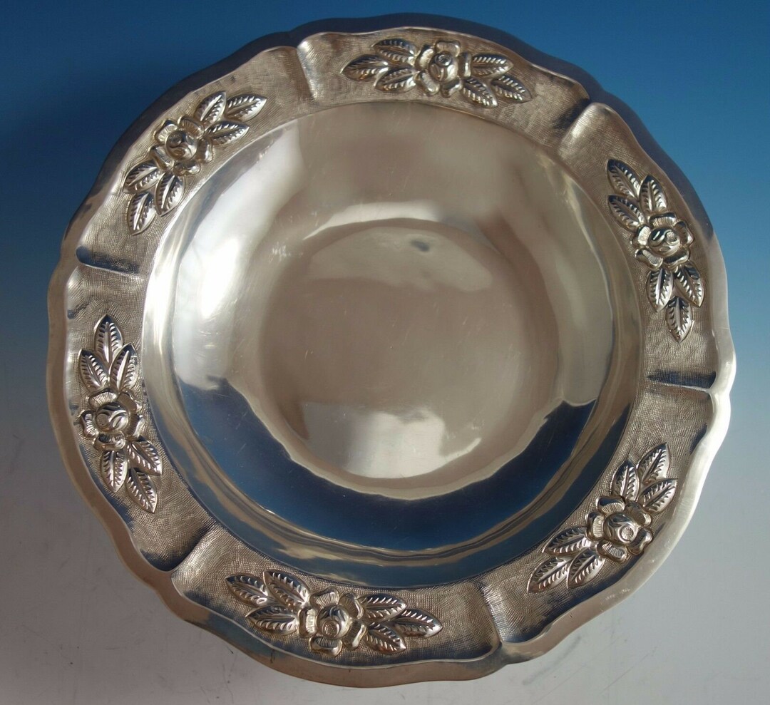 Aztec Rose by Maciel Mexican Mexico Sterling Silver Fruit Bowl #15466/9 ...