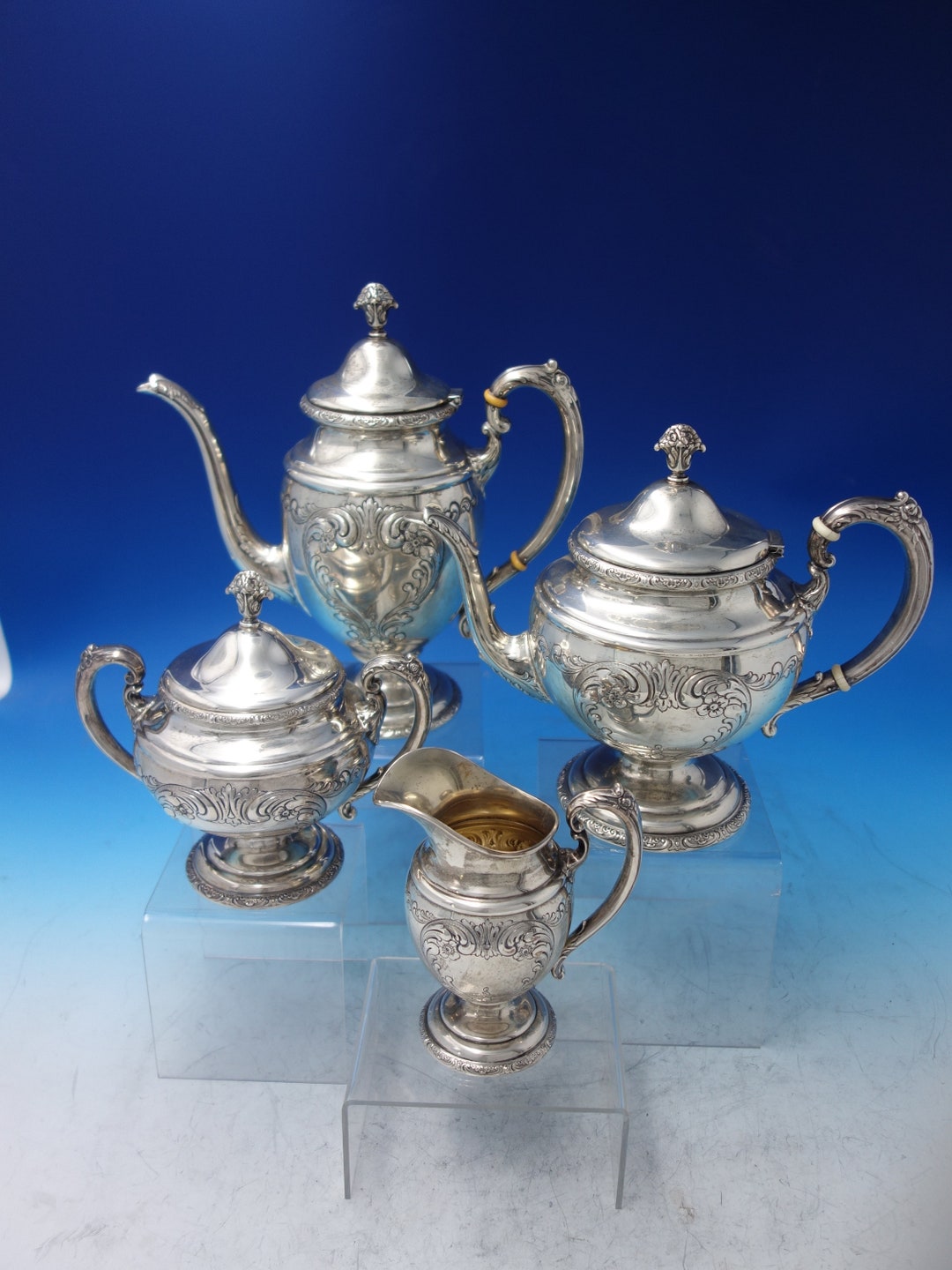 Old Master by Towle Sterling Silver Tea Set 4-piece #76530 (#6228) - Etsy