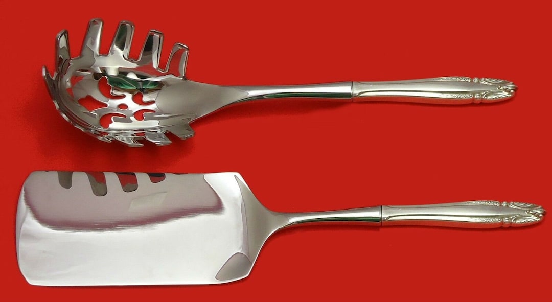 Stradivari by Wallace Sterling Silver Italian Pasta Server Set 2pc HHWS ...