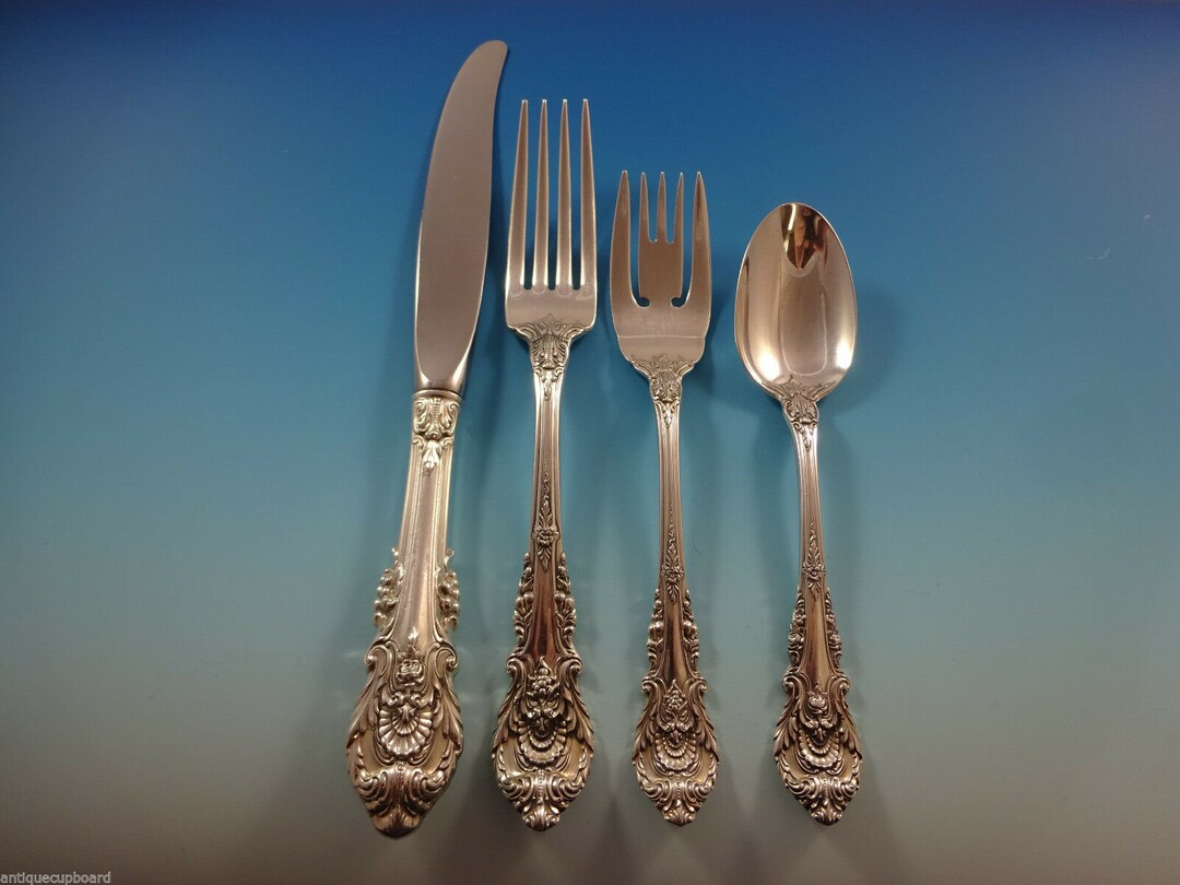 Sir Christopher by Wallace Sterling Silver Flatware Set for 6 Service ...
