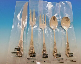 Rose Point by Wallace Sterling Silver Flatware Set 12 Service | Etsy