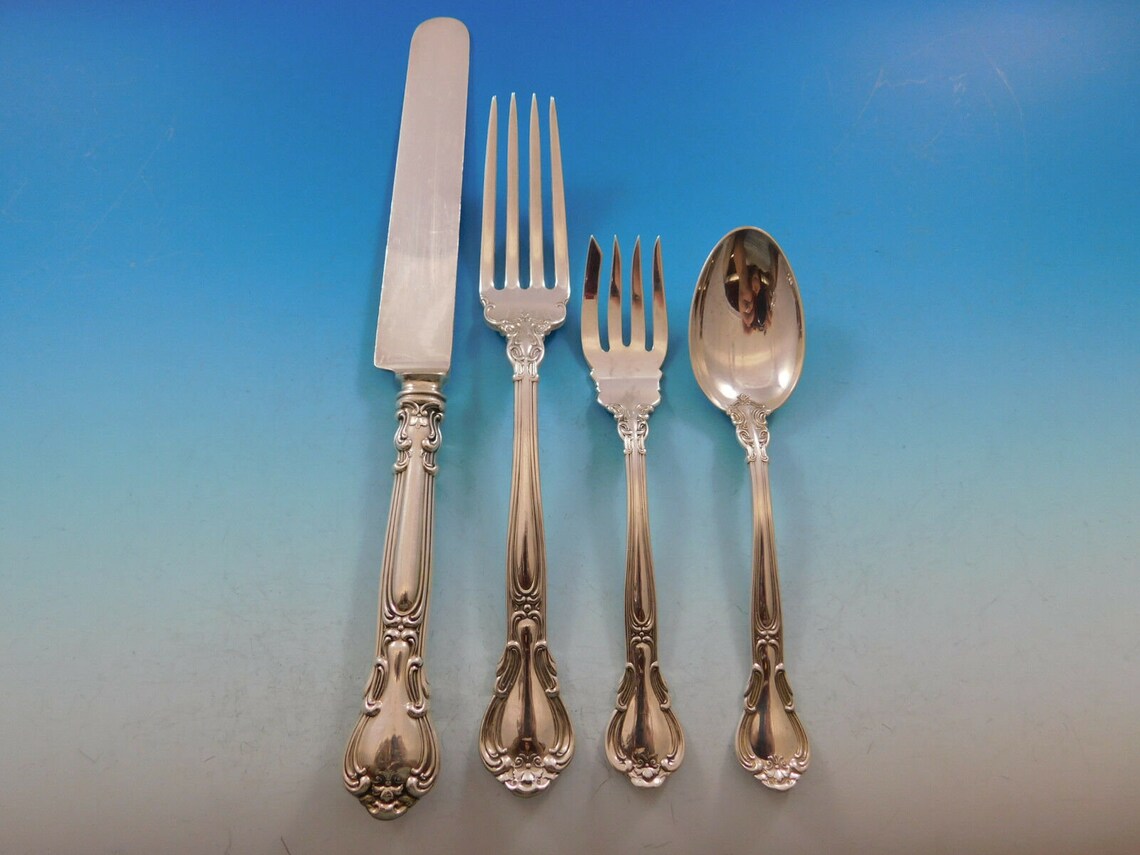 Chantilly by Gorham Sterling Silver Flatware Set for 18 Service 240 Pcs ...