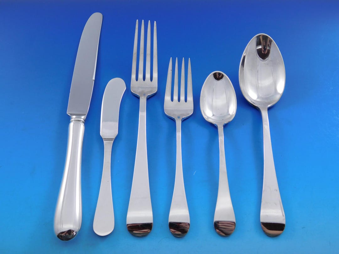 Hannah Hull by Tuttle Sterling Silver Flatware Set for 8 Service 49 Pcs ...
