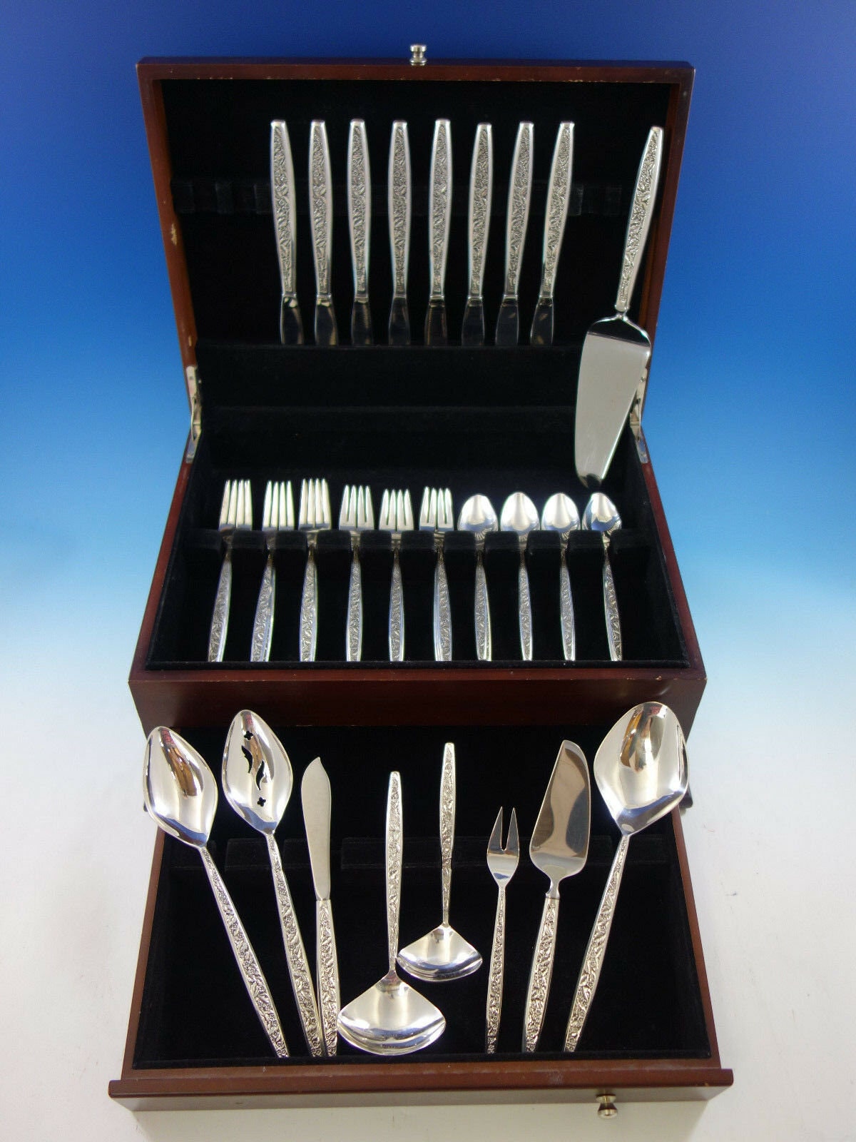 Valencia by International Sterling Silver Flatware Set for 8 Service 41 ...