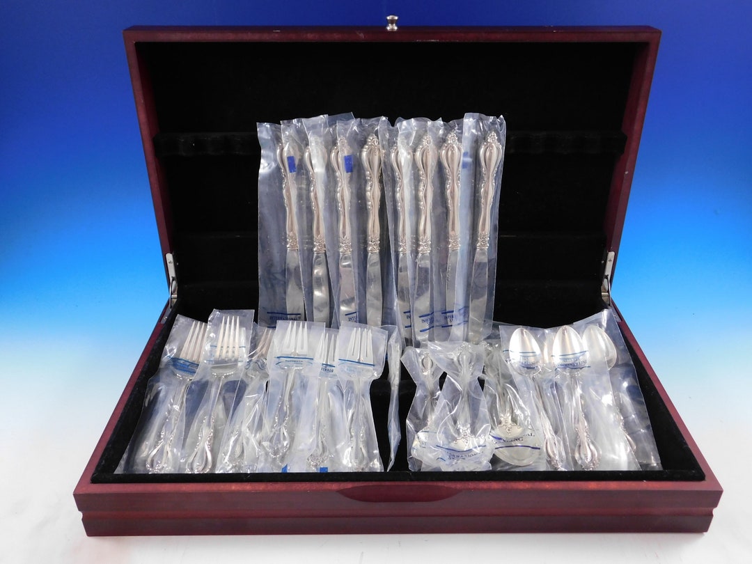 Grande Regency by International Sterling Silver Flatware Set 8 Service ...