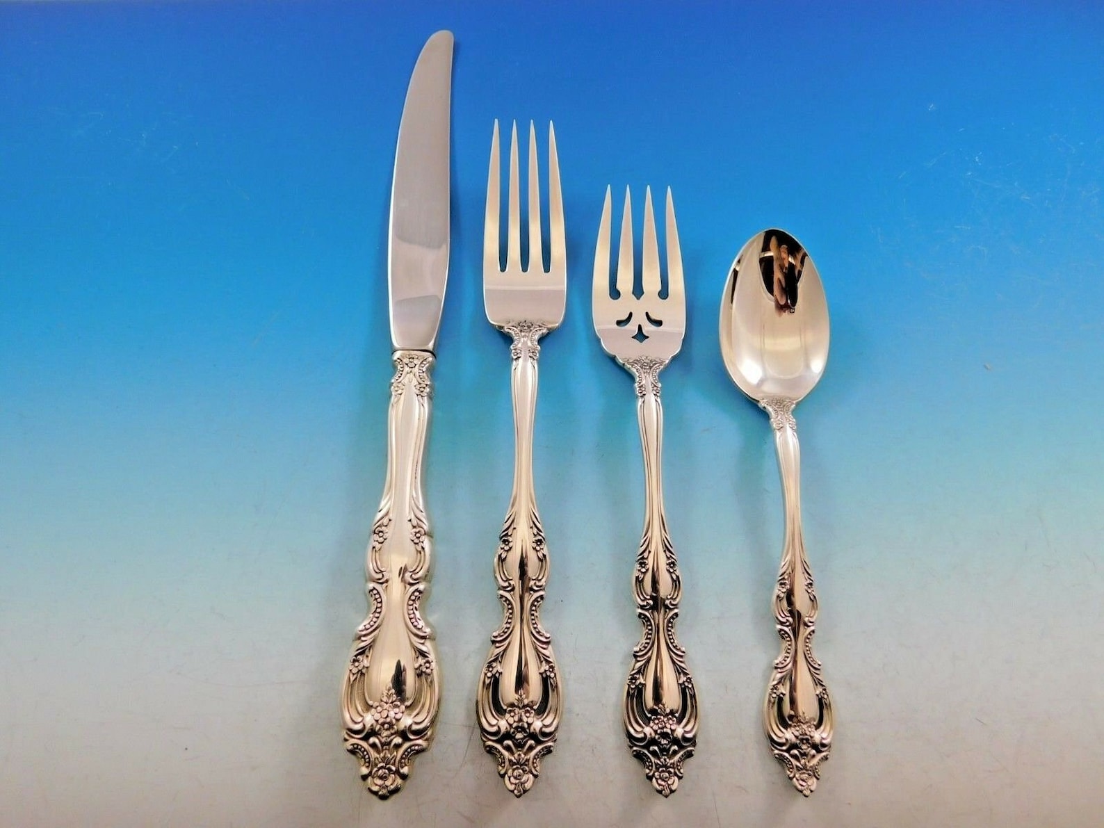 Du Maurier by Oneida Sterling Silver Flatware Set for 8 Service 32 ...