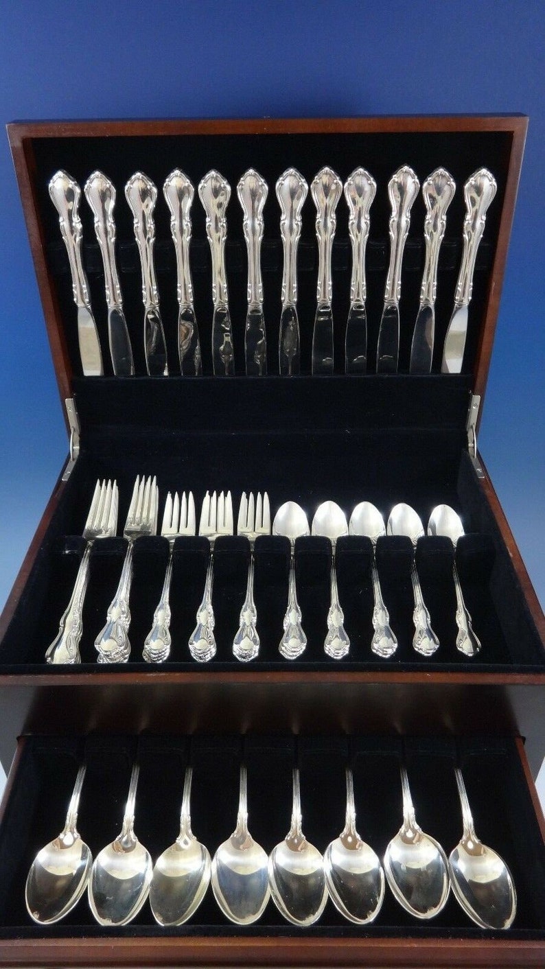 Hampton Court by Reed & Barton Sterling Silver Flatware Set 12 - Etsy