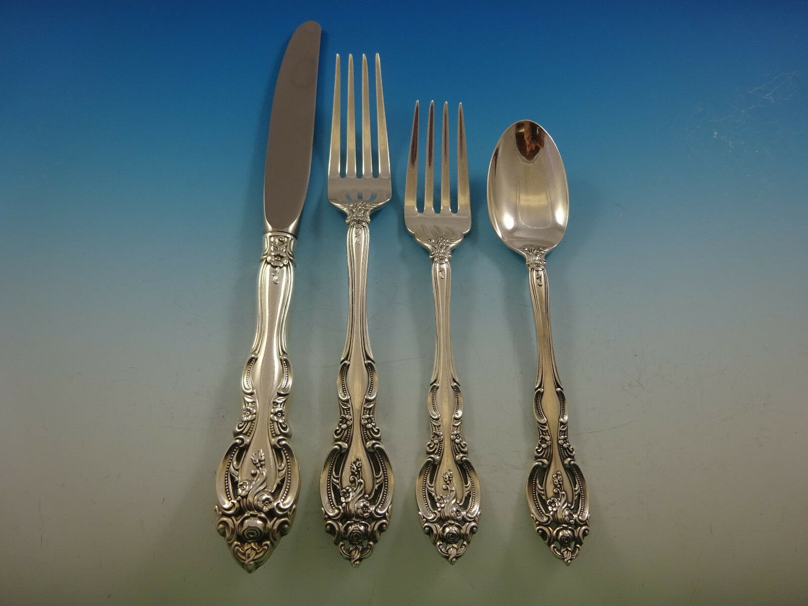 La Scala By Gorham Sterling Silver Flatware Service For 8 Set | Etsy