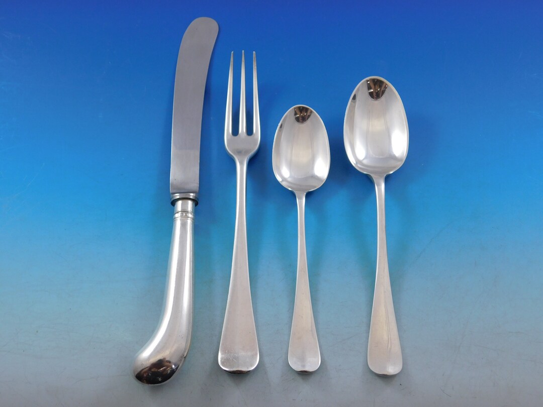 Queen Anne by James Robinson Sterling Silver Flatware Set Service 44 ...