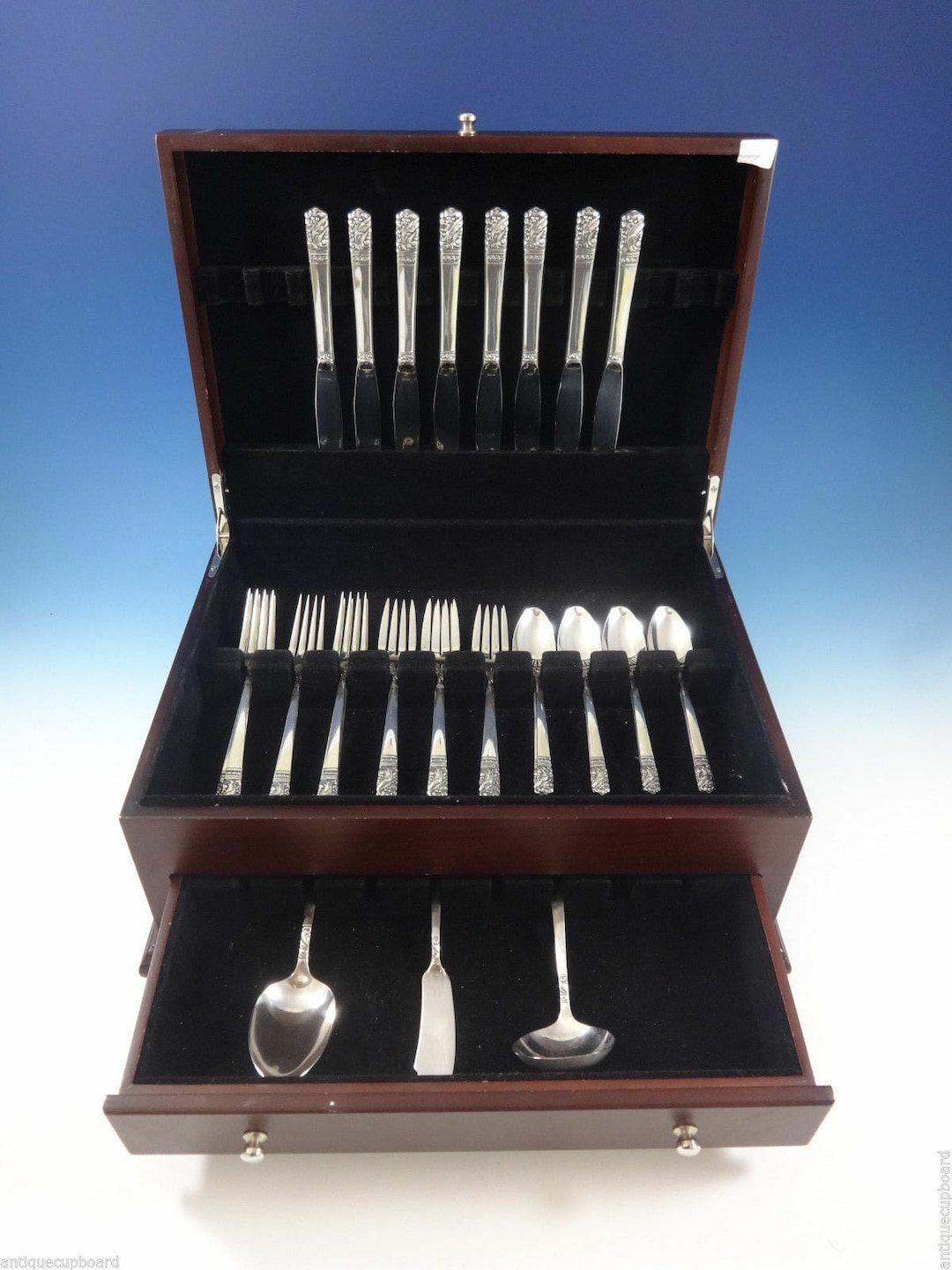 Mansion House by Oneida Sterling Silver Flatware Set for 8 Service 37 ...