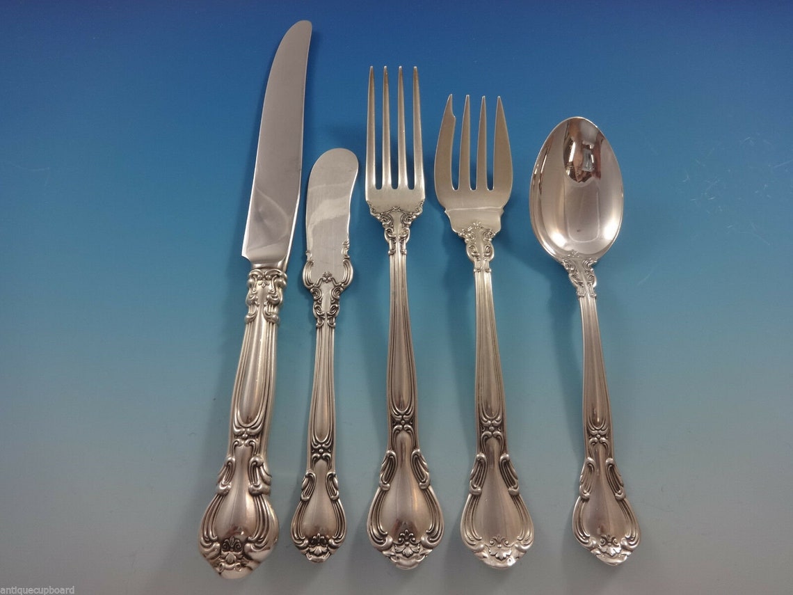 Chantilly by Gorham Sterling Silver Flatware Set for 12 - Etsy