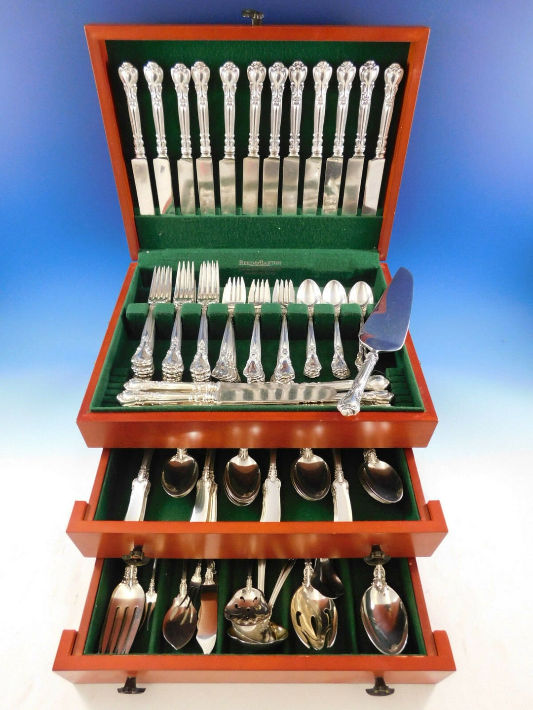 Chantilly by Gorham Sterling Silver Flatware Set for 24 Service 162 Pcs ...