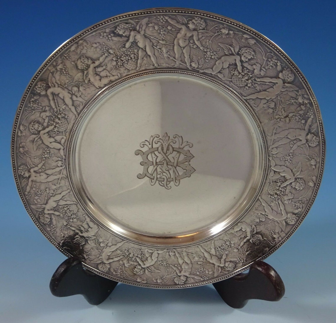 Tiffany and Co Sterling Silver Plate W/cherubs in Fitted Box | Etsy