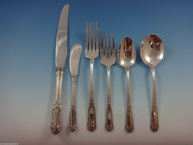 Inaugural by State House Sterling Silver Flatware Set for 8 - Etsy