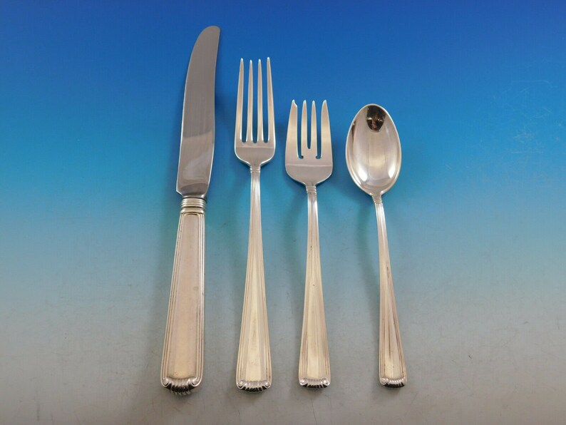 Marie Louise by Cartier Sterling Silver Flatware Set 12 Service 112 Pcs ...