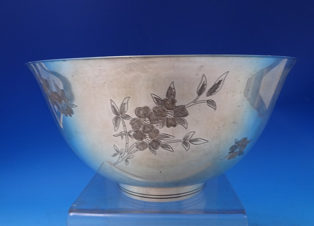 Dogwood by Kirk Sterling Silver Ice Bowl Hand Engraved 79 4 X 8 7148 - Etsy