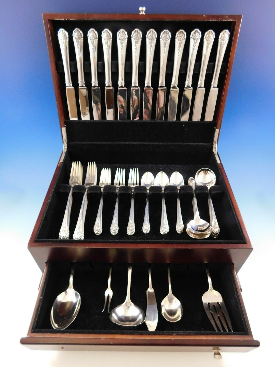 Royal Windsor by Towle Sterling Silver Flatware Service 12 Dinner Set ...