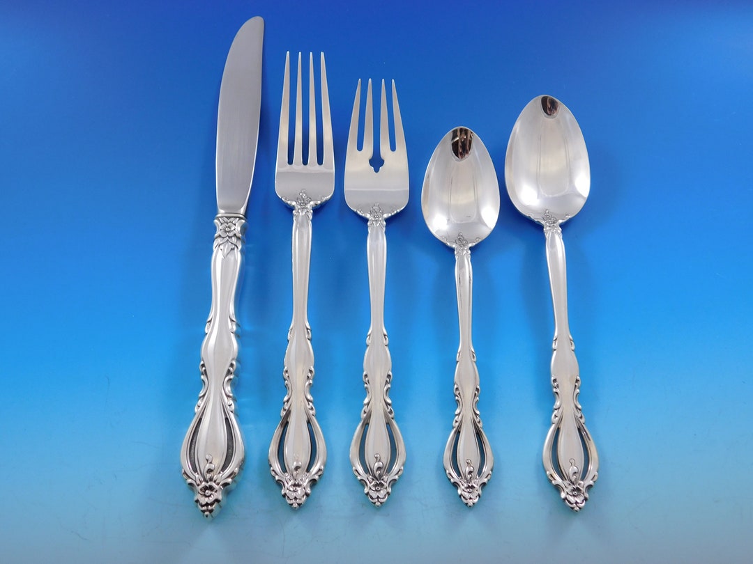 Grande Regency by International Sterling Silver Flatware Set 12 Service ...