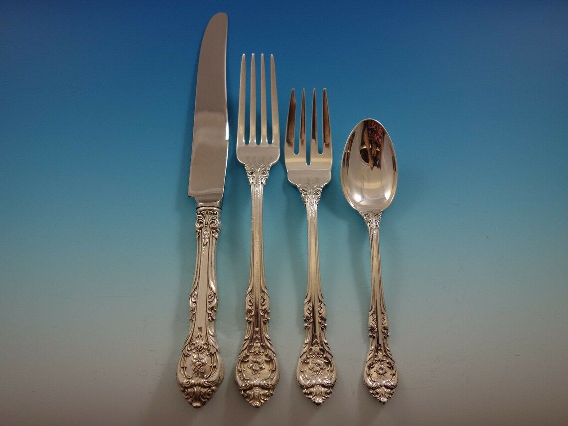 King Edward by Gorham Sterling Silver Flatware Set for 8 - Etsy