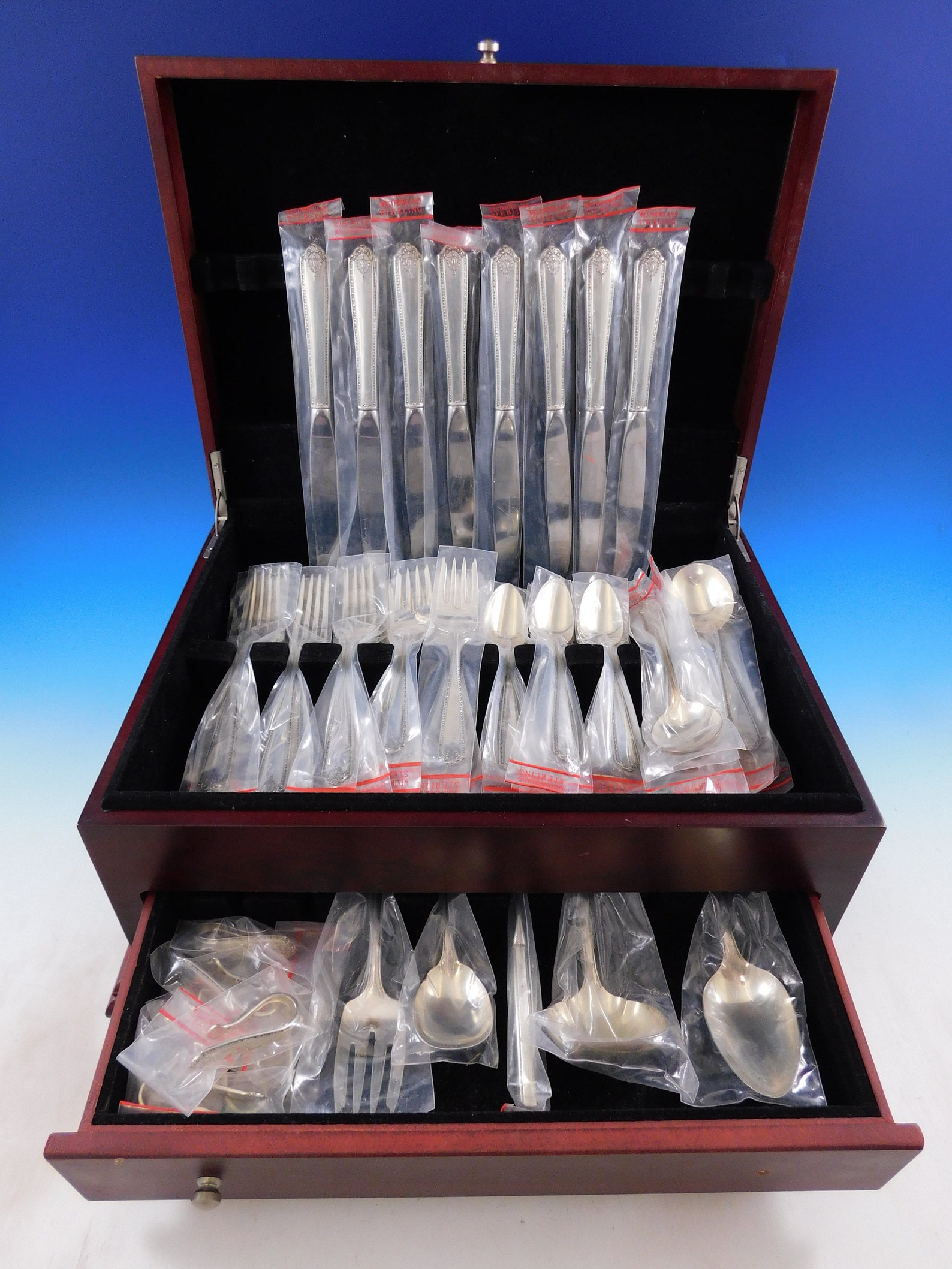 Lady Hilton by Westmorland Sterling Silver Flatware Set for 8 Service ...