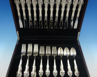 La Scala by Gorham Sterling Silver Flatware Service for 8 Set 51 Pieces ...