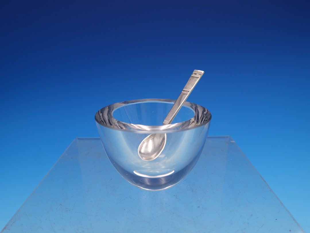 Cardinal by Grann and Laglye Crystal Salt Dip W/sterling Silver Salt ...