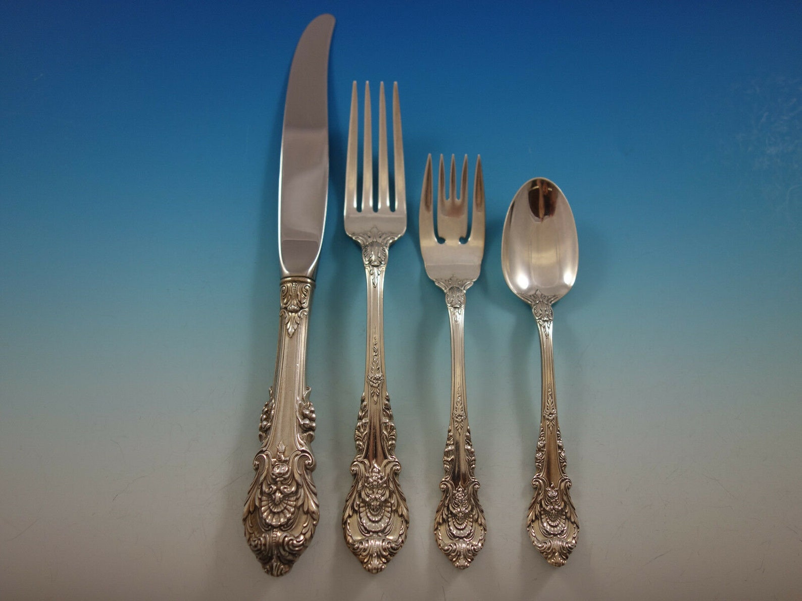 Sir Christopher by Wallace Sterling Silver Flatware Set 12 Service 56 ...