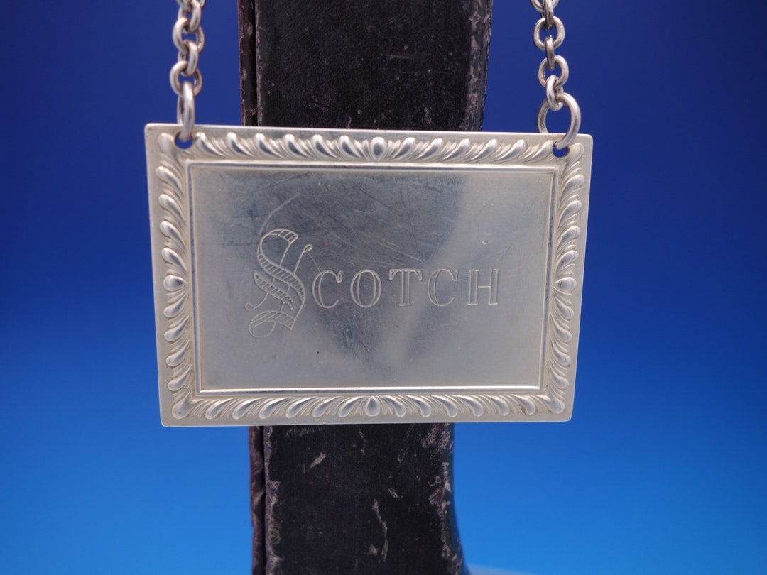 Kirk Sterling Silver Decanter Label "scotch" 1 1/8" X 1 3/4" (#4360) - Etsy