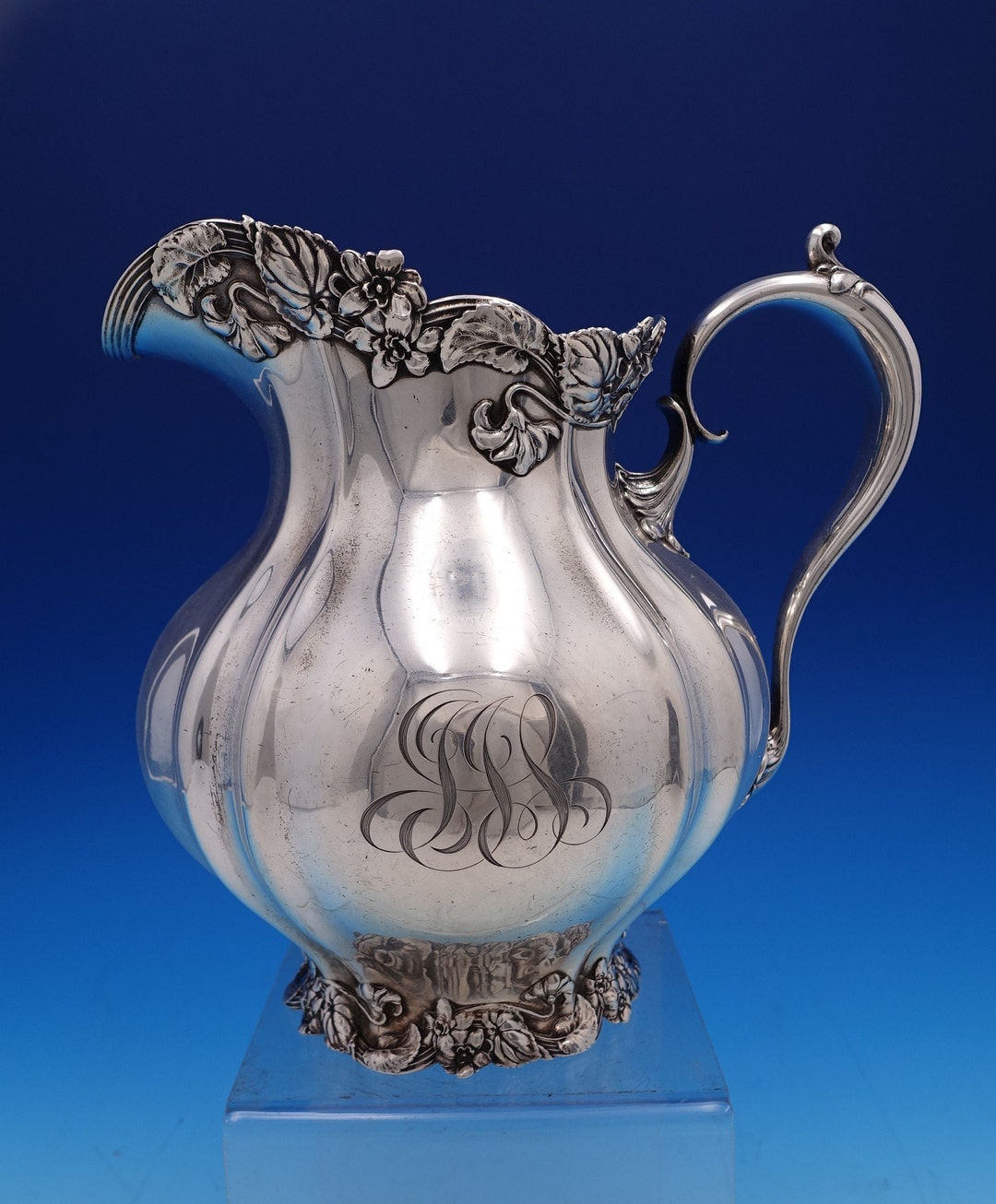 Violet by Whiting Sterling Silver Water Pitcher Rare #7000 8" X 9 ...
