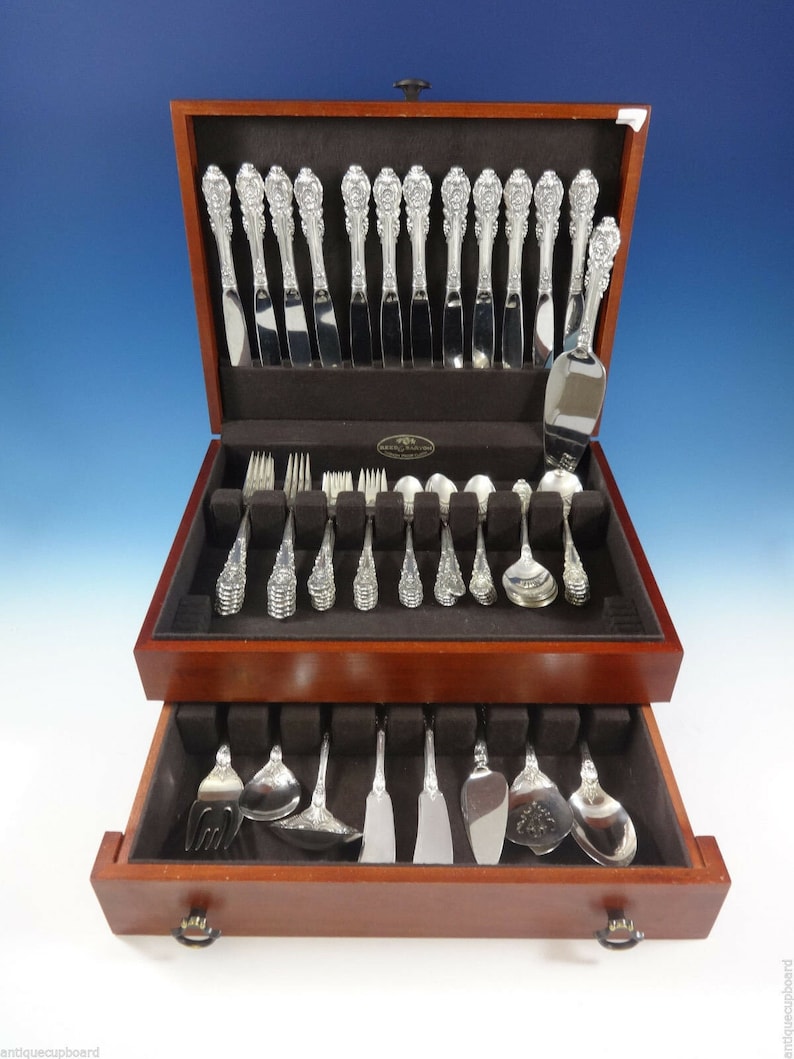 Sir Christopher by Wallace Sterling Silver Flatware Set for 12 Service ...