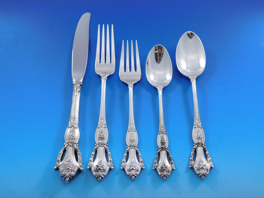 Beauvoir by Tuttle Sterling Silver Flatware Set for 12 Service 63 ...