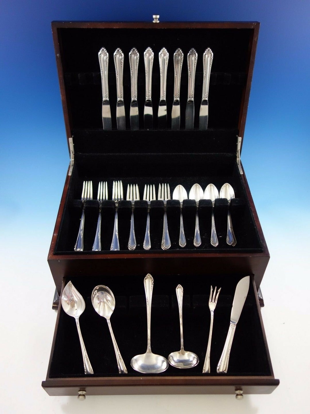 Dancing Flowers by Reed and Barton Sterling Silver Flatware Set Service ...