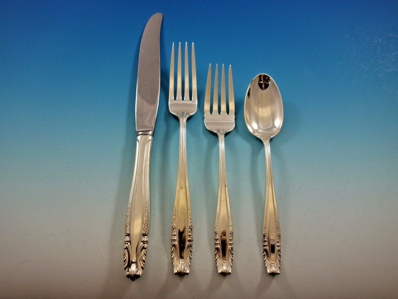 Stradivari by Wallace Sterling Silver Flatware Set for 12 Service 48 ...