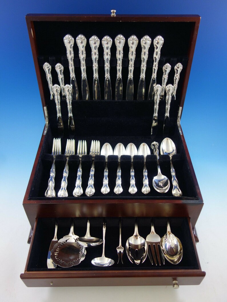 Rondo by Gorham Sterling Silver Flatware Set for 8 Service 57 Pieces - Etsy