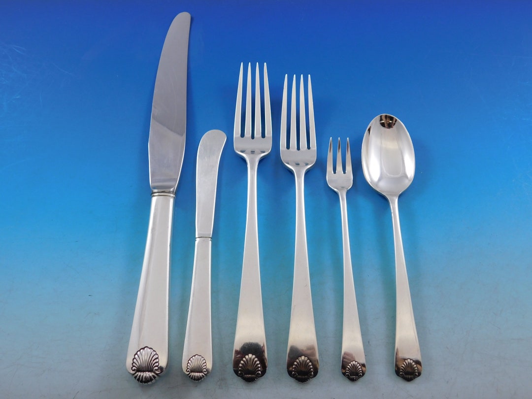 Colonial Shell by International Sterling Silver Flatware Set Service ...