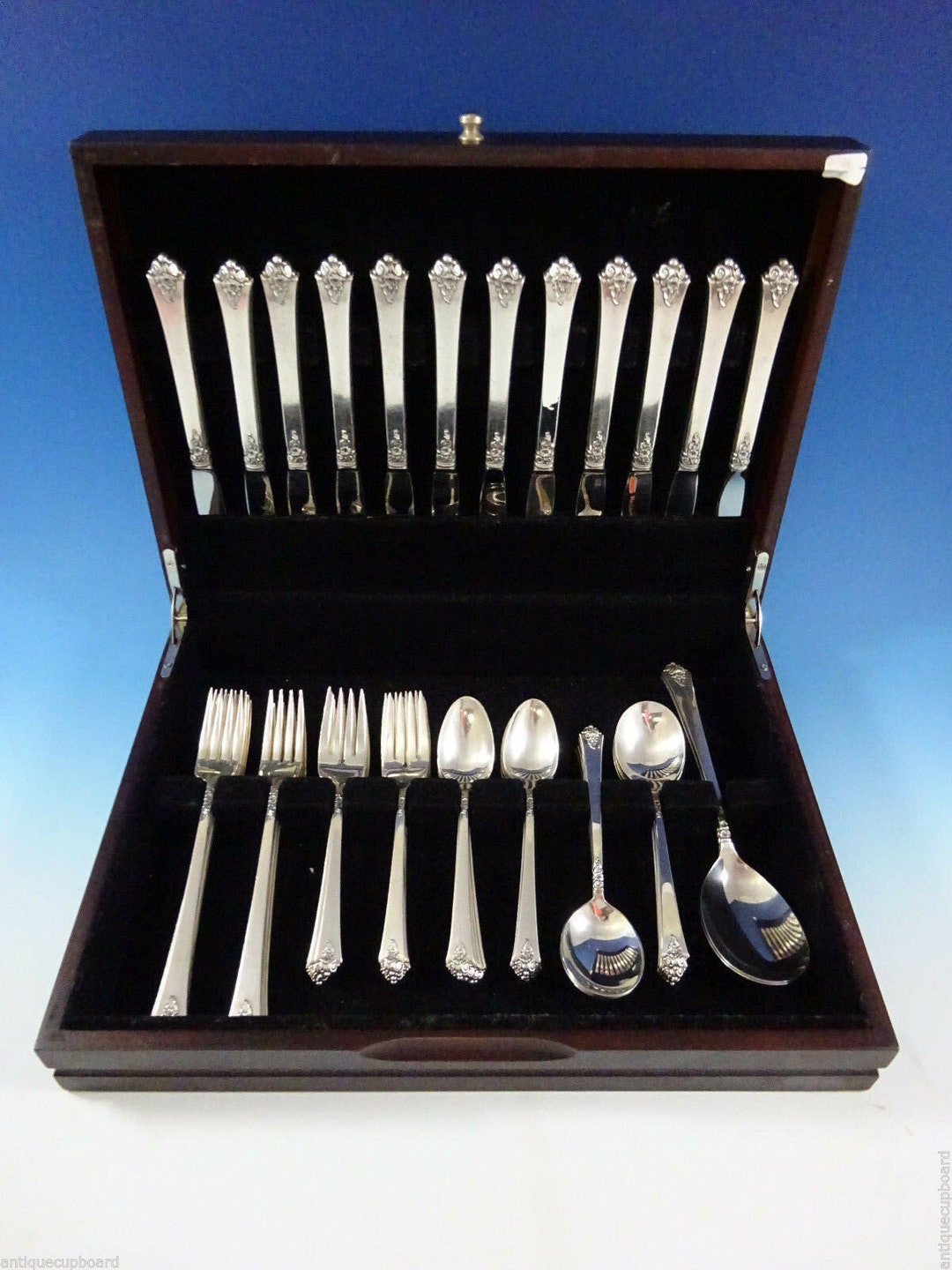 Castle Rose by Royal Crest Sterling Silver Grille Flatware Set 12 ...