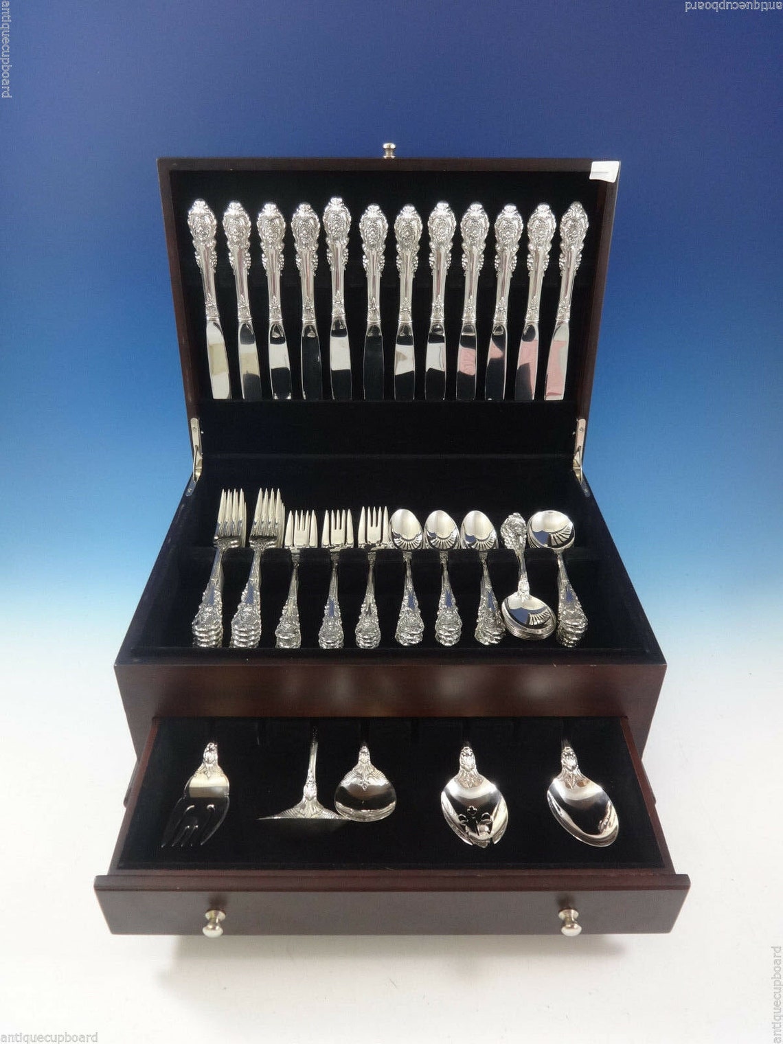 Sir Christopher by Wallace Sterling Silver Flatware Set for 12 Service ...