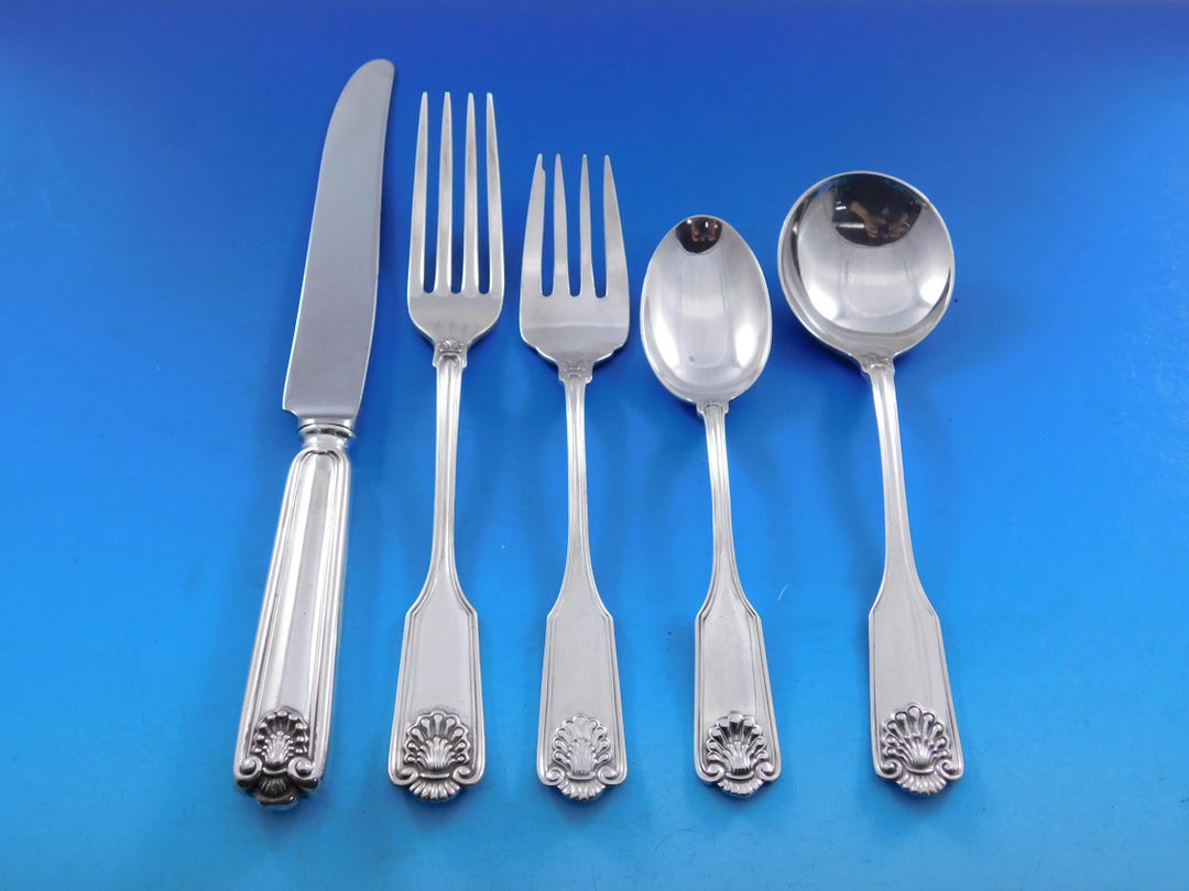 Fiddle Shell by Frank Smith Sterling Silver Flatware Set 8 Service 44 ...